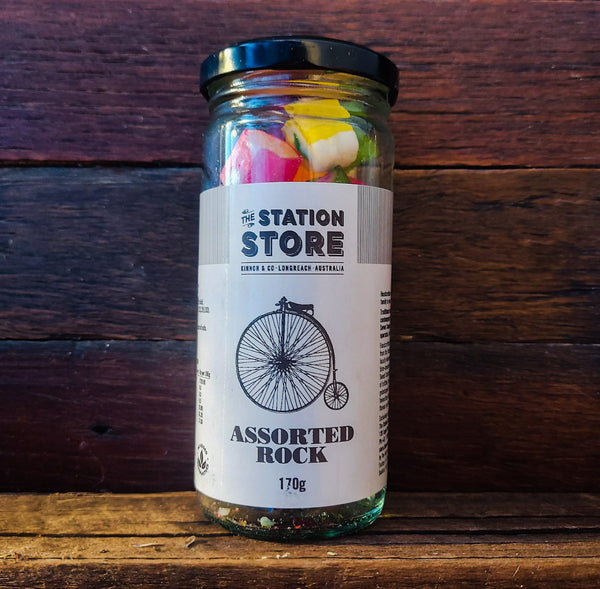 Assorted Rock Candy Australian Made 170g - The Station Store